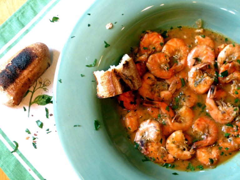Shrimp Buzara Style (Gamberoni alla Buzara) - Our Italian Table