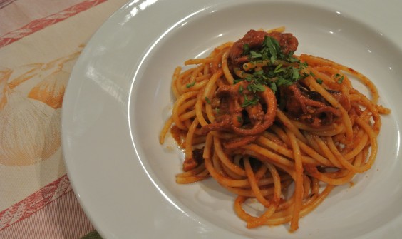 Just octopus! - Spaghetti con polpo - Our Italian Table