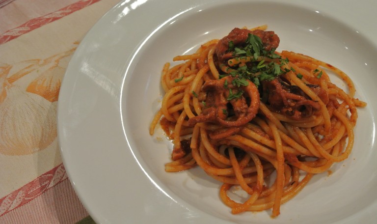 Just octopus! - Spaghetti con polpo - Our Italian Table