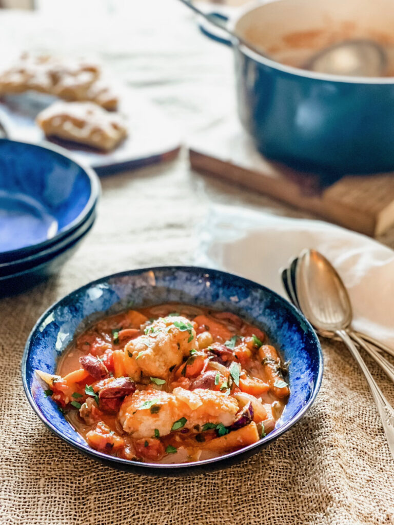 A Sicilian-influenced Monkfish Brodetto - Our Italian Table