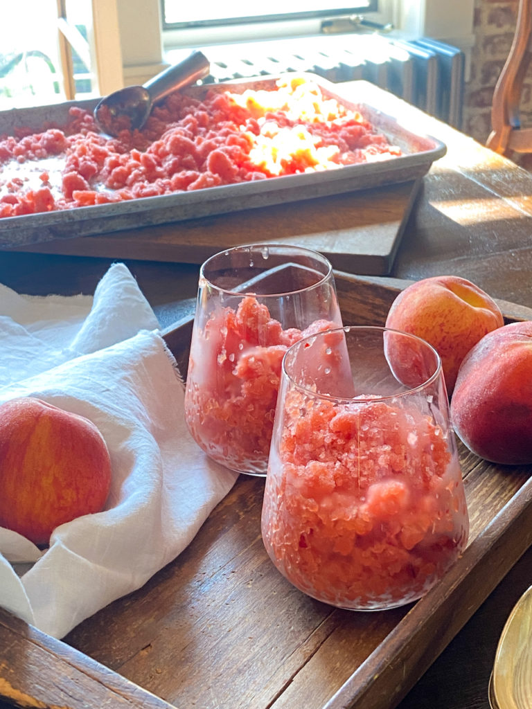 Fresh Peach and Wine Granita - Our Italian Table
