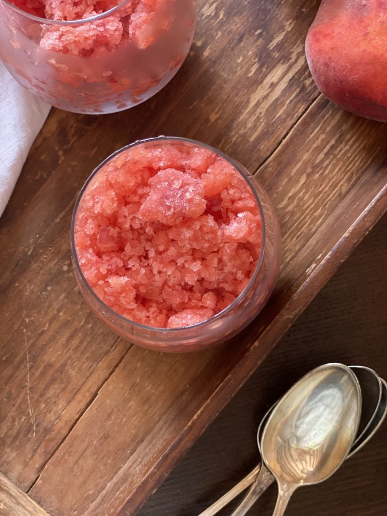 Fresh Peach and Wine Granita - Our Italian Table