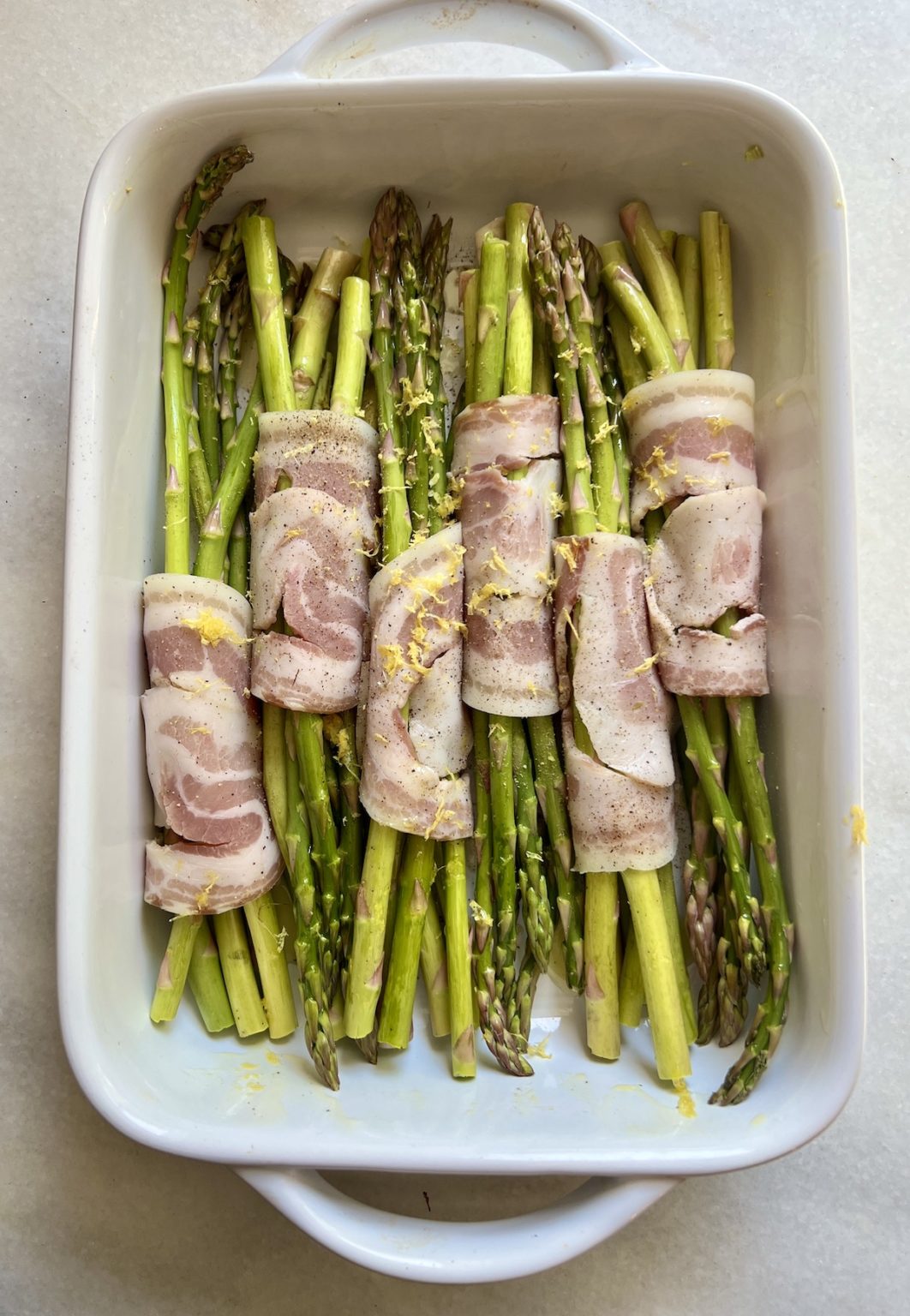 Pancetta-wrapped Asparagus with Eggs - Our Italian Table