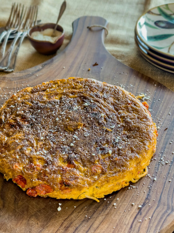 Frittata di Spaghetti - Our Italian Table