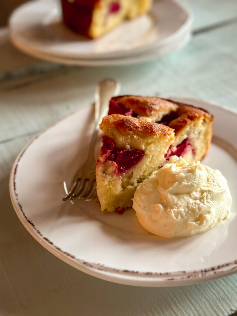 Strawberry Ricotta Cake with Whipped Mascarpone - Our Italian Table